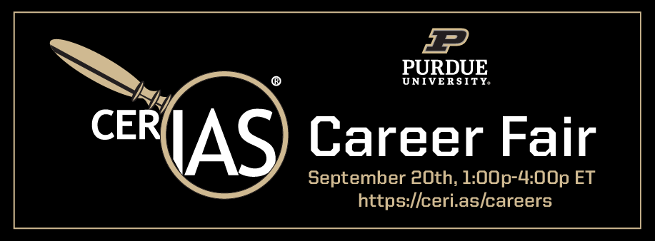 Career Fair 2021 - Sept. 20th 1pm-4pm - CERIAS - Purdue University