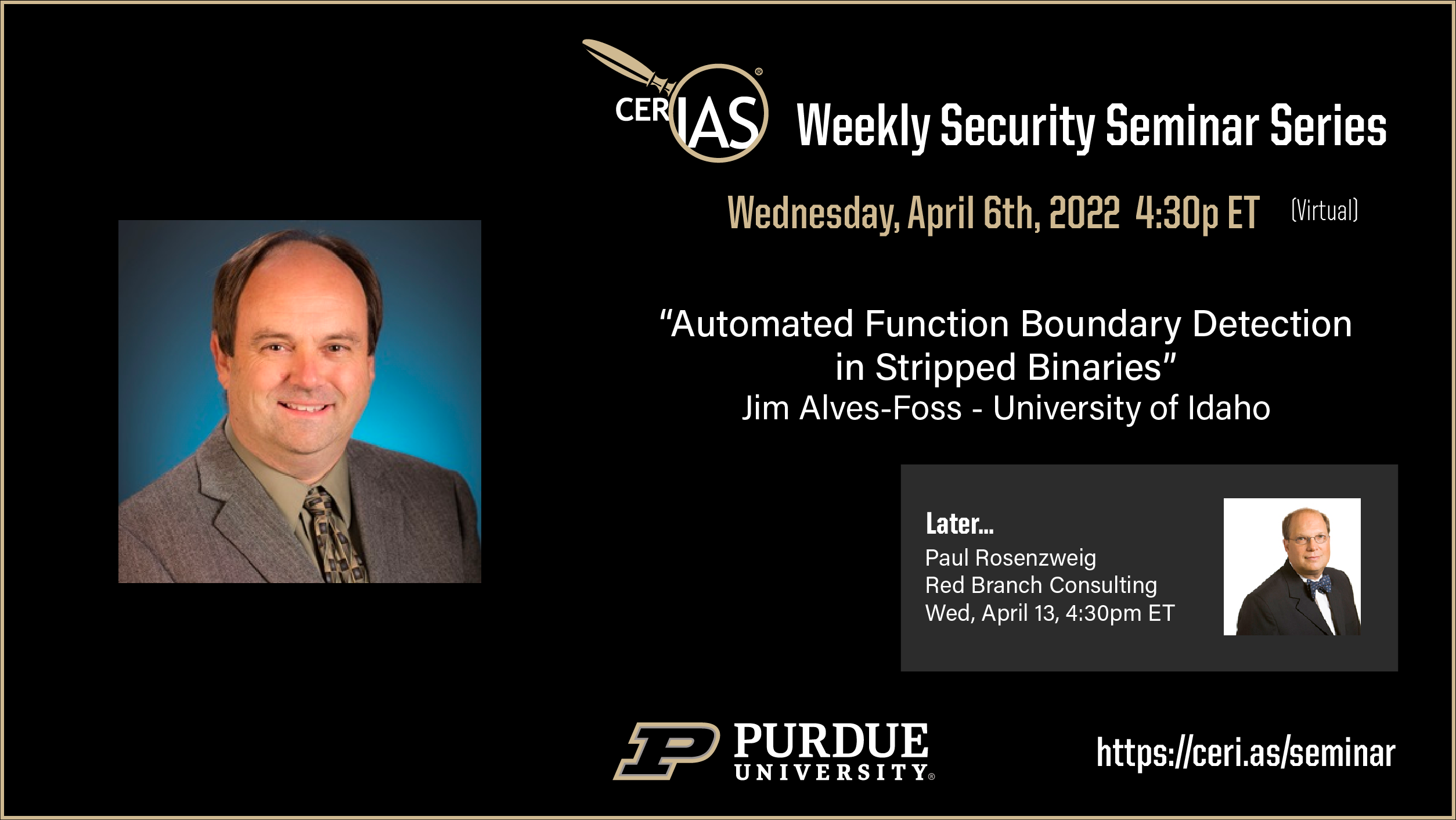 CERIAS - Center for Education and Research in Information Assurance and ...