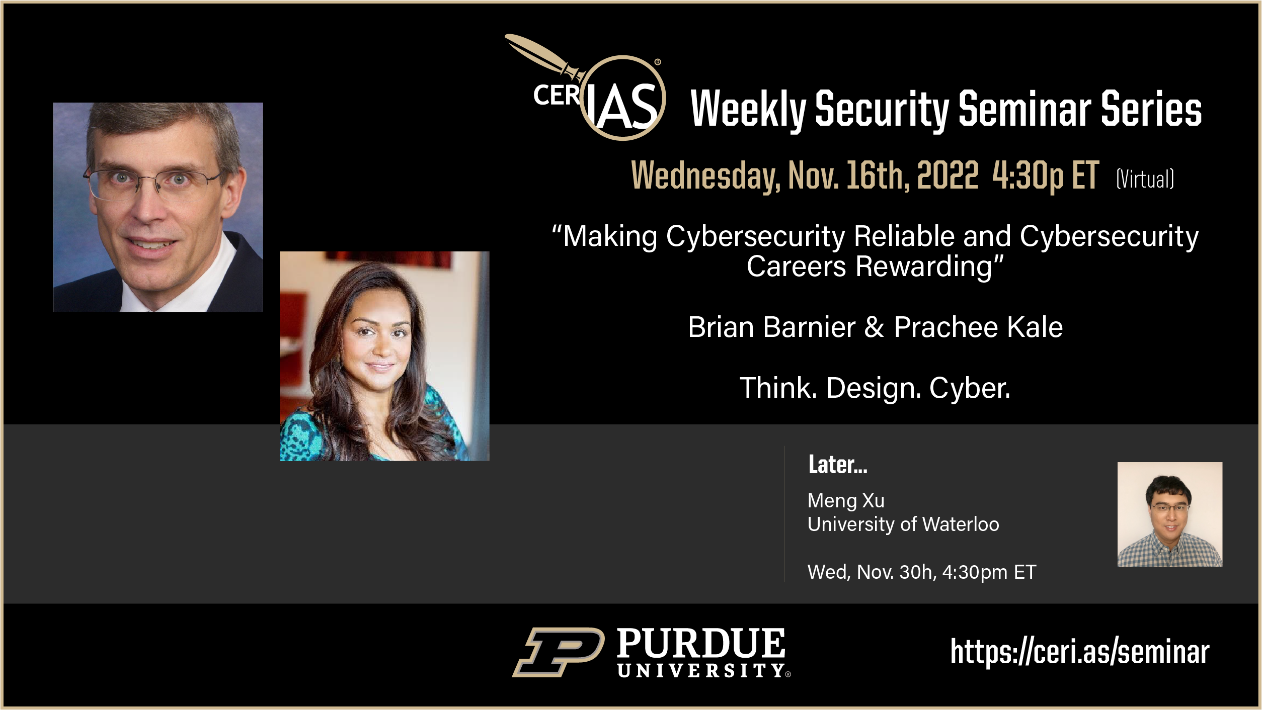 CERIAS : Making Cybersecurity Reliable and Cybersecurity Careers ...
